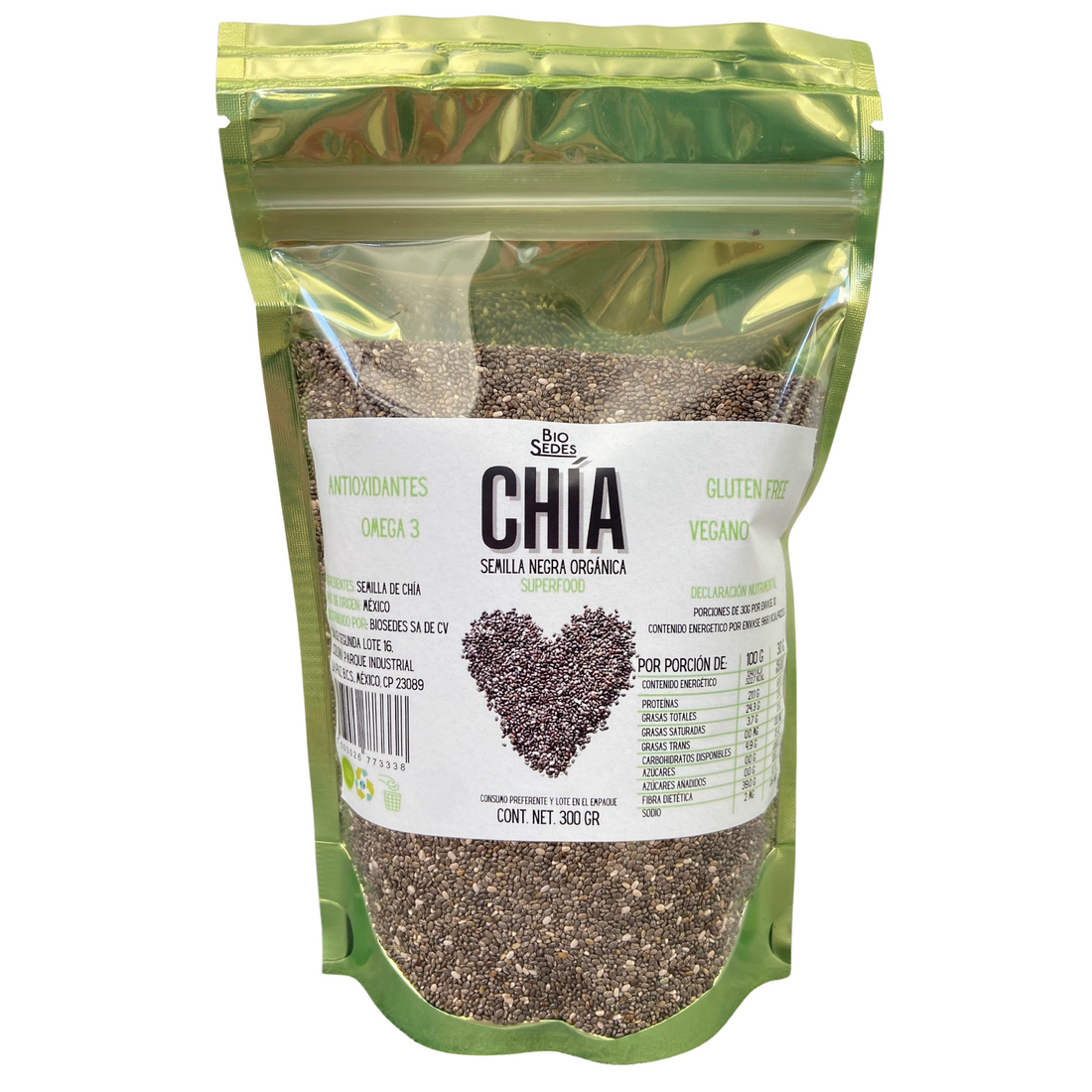 BIOSEDES Semilla de chía orgánica 300 gr – biosedes